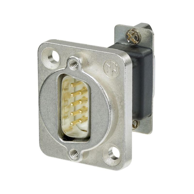 NEUTRIK® | SUB-D 9-pol female/SUB-D 9-pol male Type D, nickelfarben