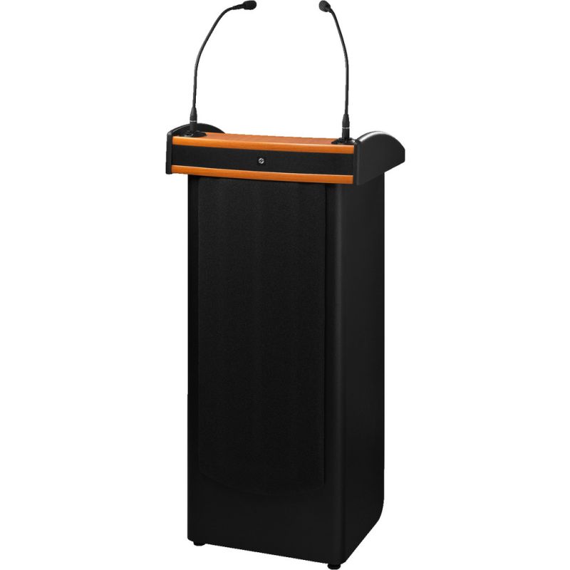 Professionelles Redepult mit integrierter 2-Kanal-Multi-Frequenz-Empf